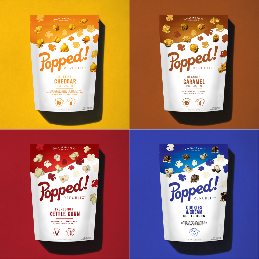 4 Pack of Medium Stand Up Pouches – Popped! Republic