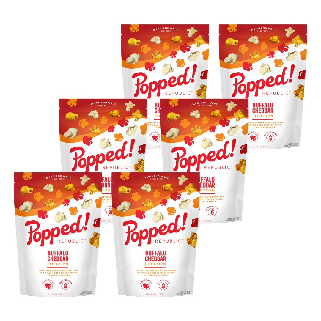 Popped! Republic Buffalo and White Cheddar Air Popped Popcorn