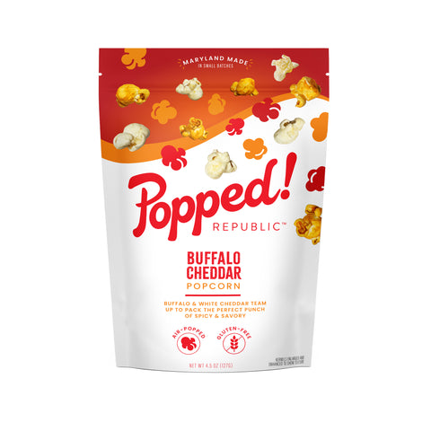 Popped! Republic Buffalo and White Cheddar Air Popped Popcorn